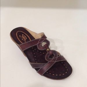 Spring Step | Shoes | Springstep Brown Tooled Leather Slide Style ...